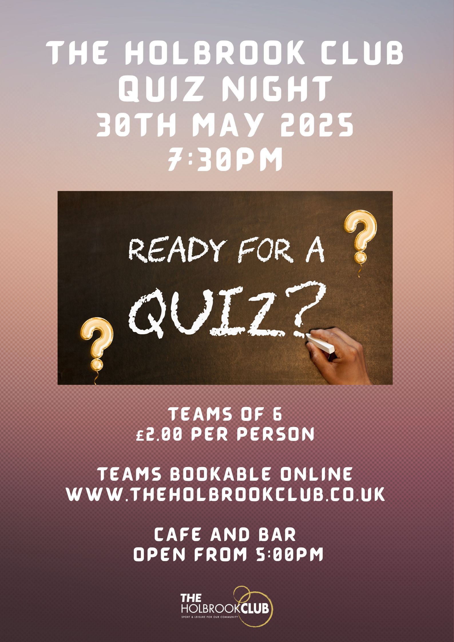 Quiz Night - The Holbrook Club